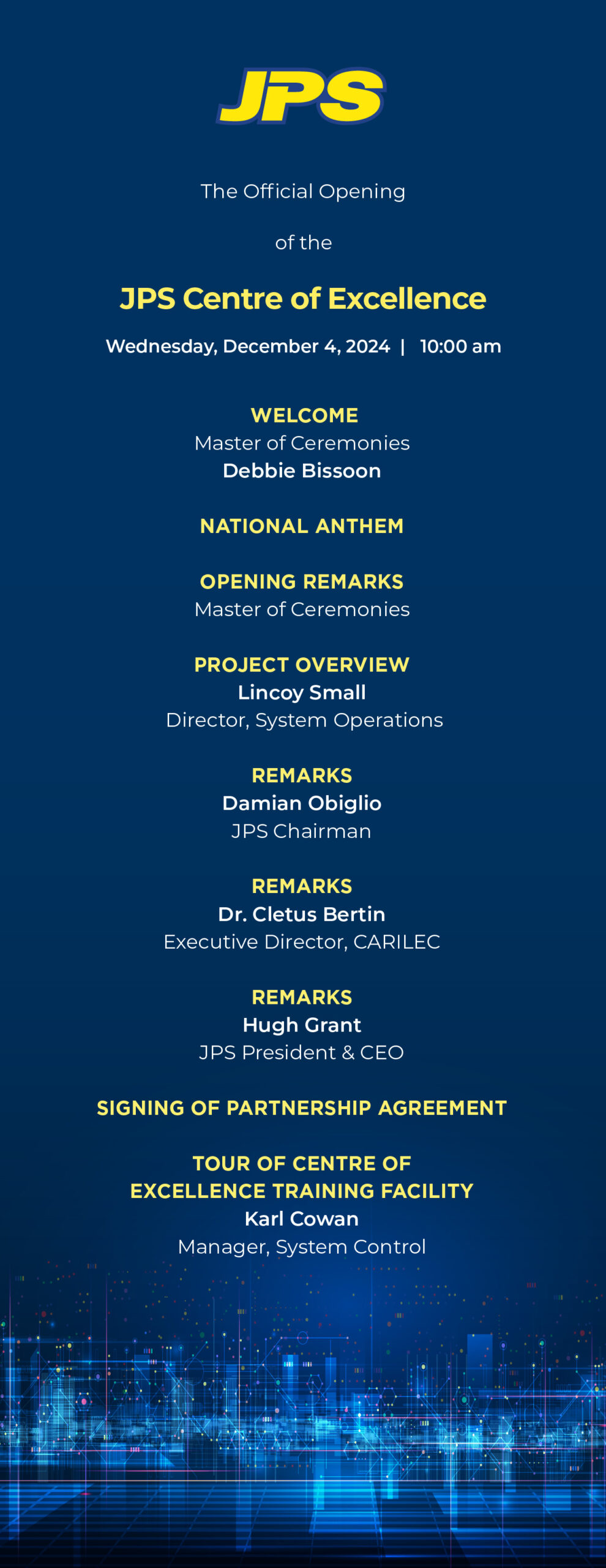 Official Opening Of The JPS Center Of Excellence - JPS